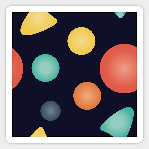 Space Shapes - Pattern - Sticker | TeePublic