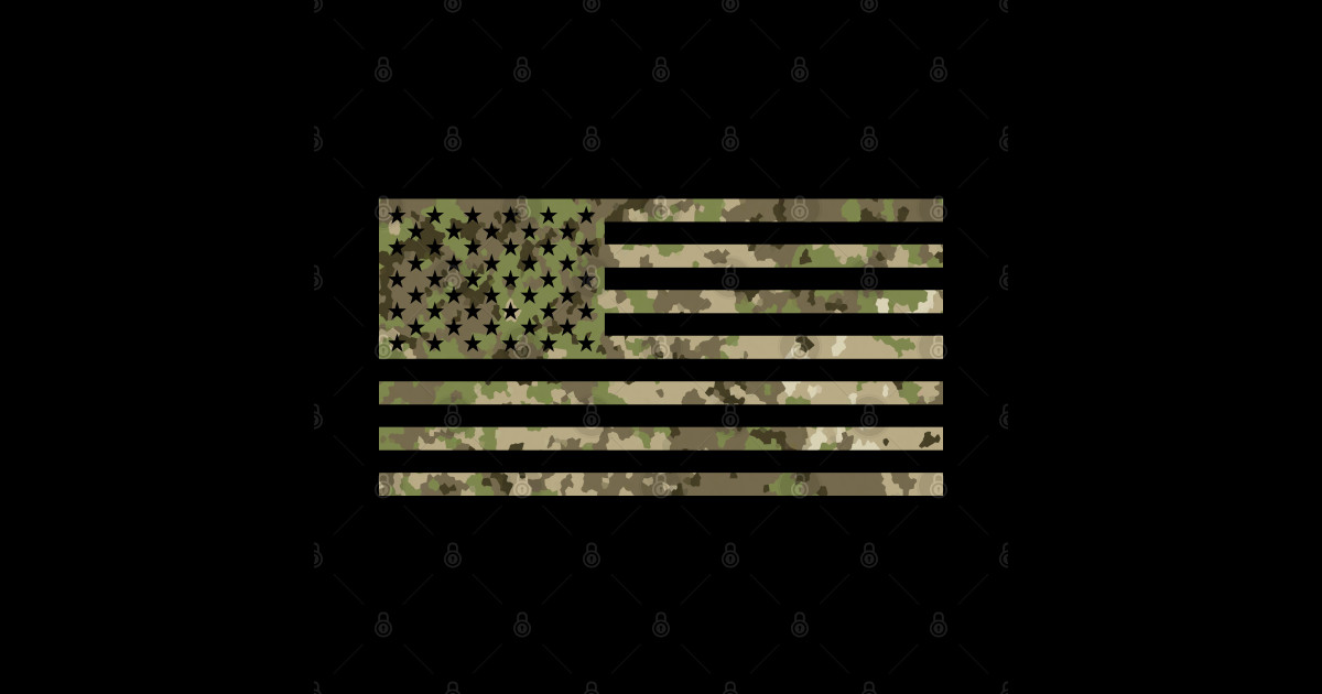 US Flag - Multicam Camo - Usa - Sticker | TeePublic