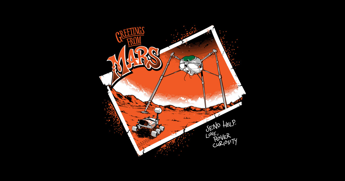 Greetings From Mars - Artsy Style - T-Shirt | TeePublic