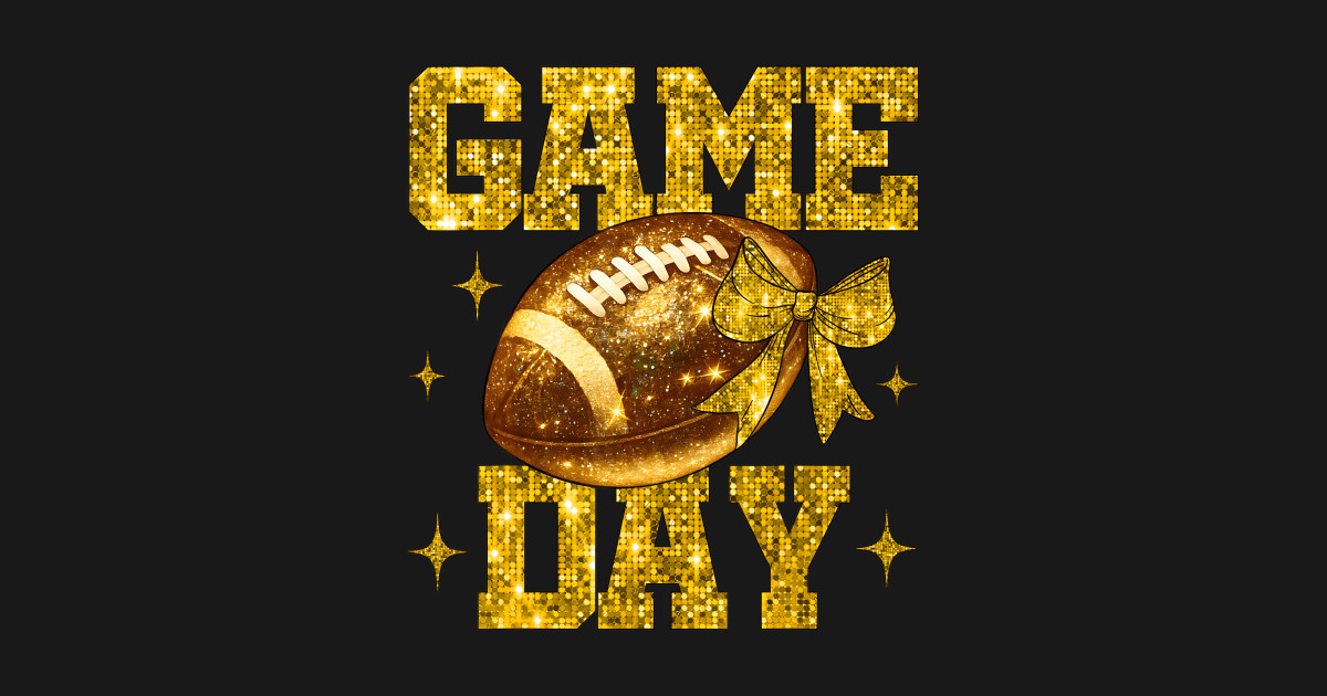 Game Day Football Bow Cheer Mom Yellow Team Spirit - Game Day Spirit ...