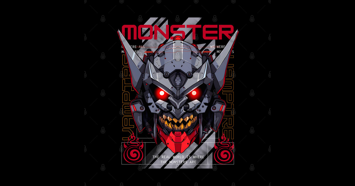 Mecha Monster Design, Mecha Vampire - Monster - Sticker | TeePublic