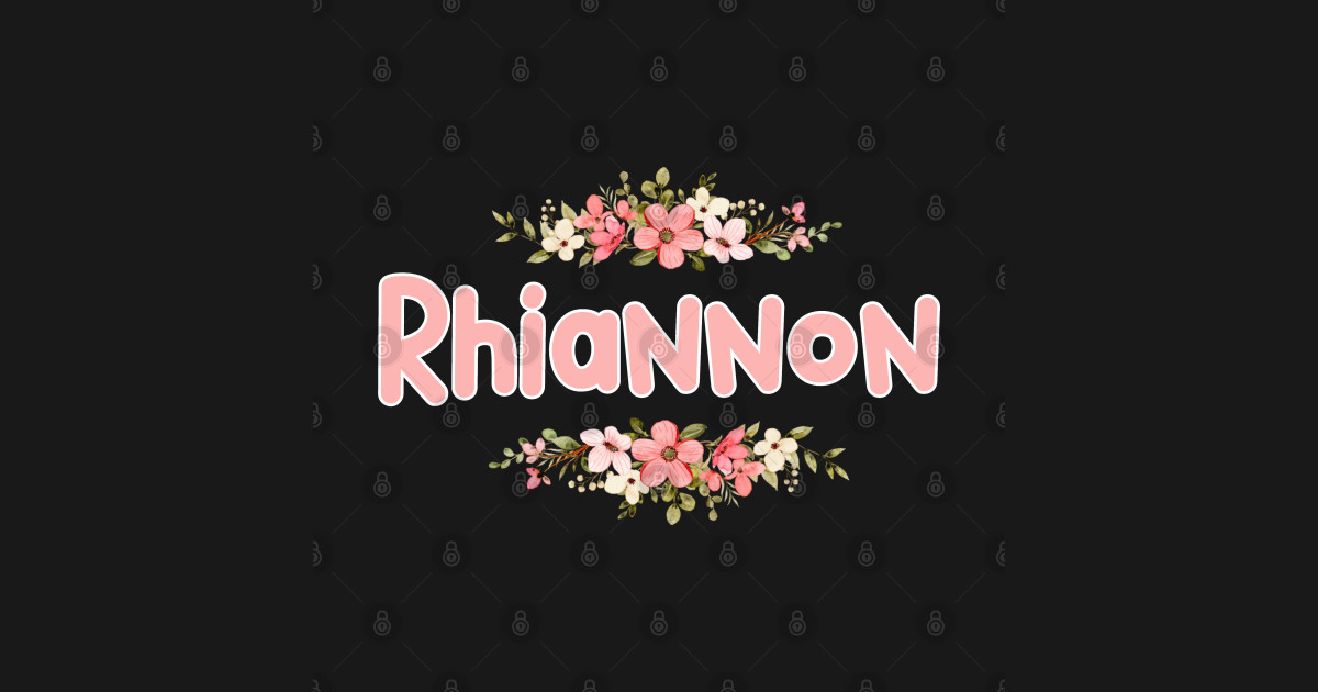Flower Border Rhiannon Name Label - Flower Border Rhiannon Name Label ...