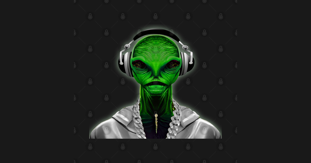 Hip hop Alien - Humanized - Music - T-Shirt | TeePublic