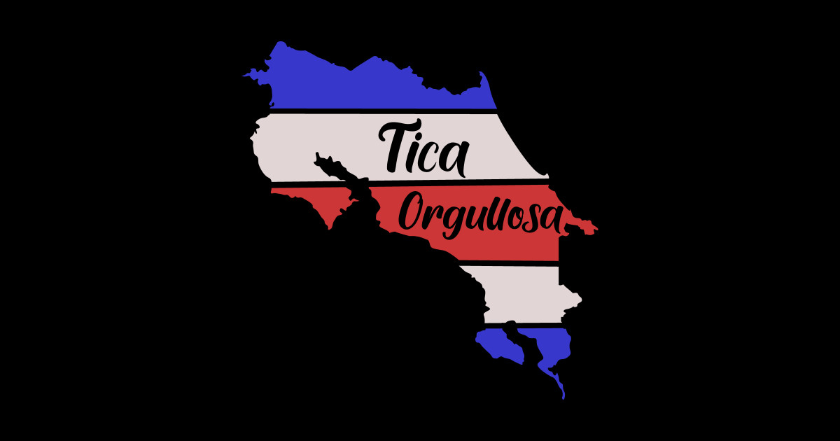 Tica Orgullosa - Latin Pride Collection - Costa Rica - Sticker | TeePublic