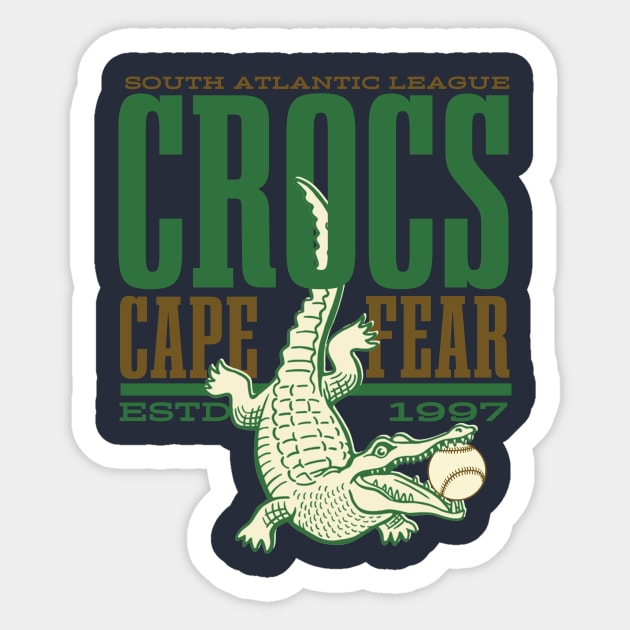 Cape Fear Crocs - Defunct Sports Teams - Sticker | TeePublic