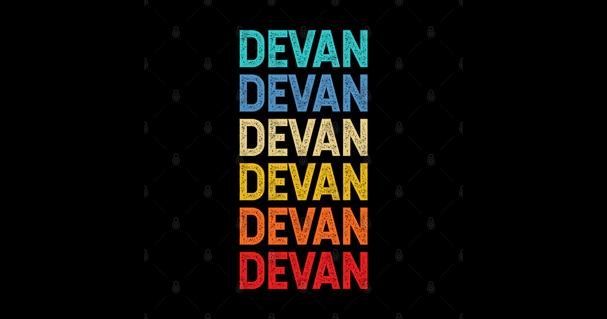 Devan Name Vintage Retro Custom Gift Named Devan - Devan - Sticker ...