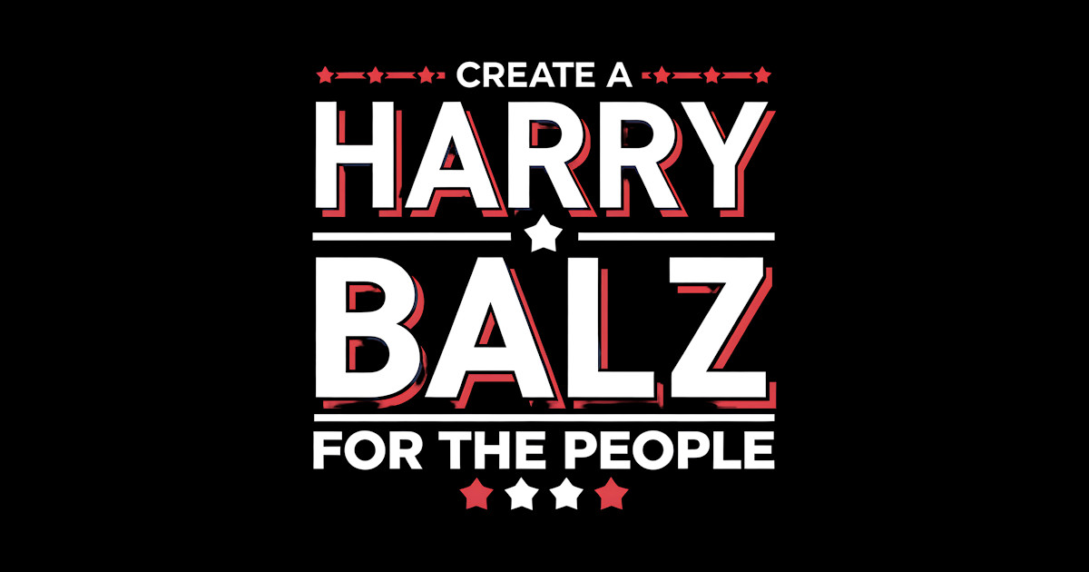 Harris walz meme Harry balz - Harry Balz - Sticker | TeePublic