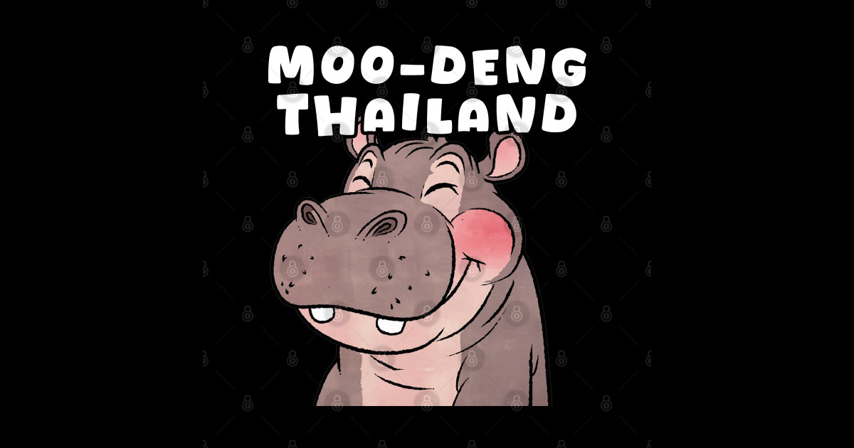 Moo-deng - Moo Deng - Sticker | TeePublic