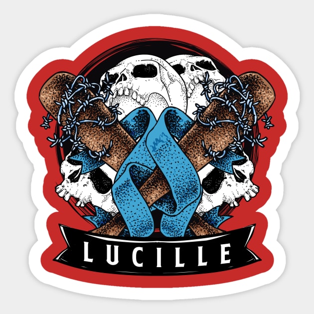 LUCILLE - Lucille Baseball Bat - Sticker | TeePublic