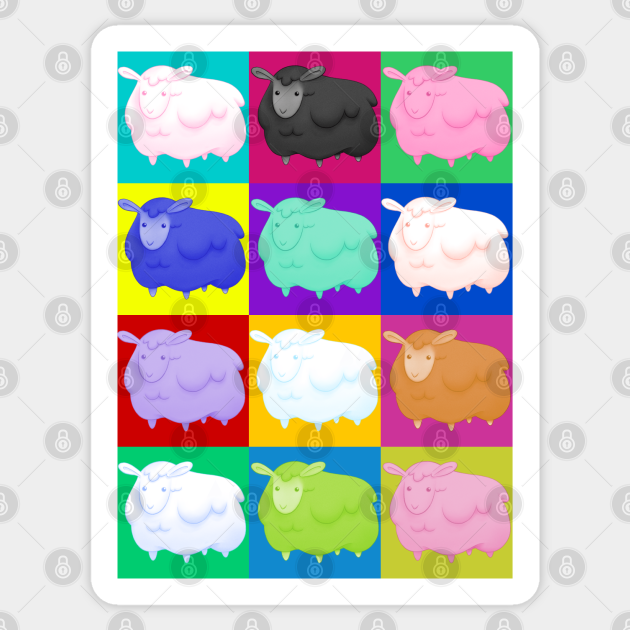 POP ART Sheep - Thickett - Sticker | TeePublic