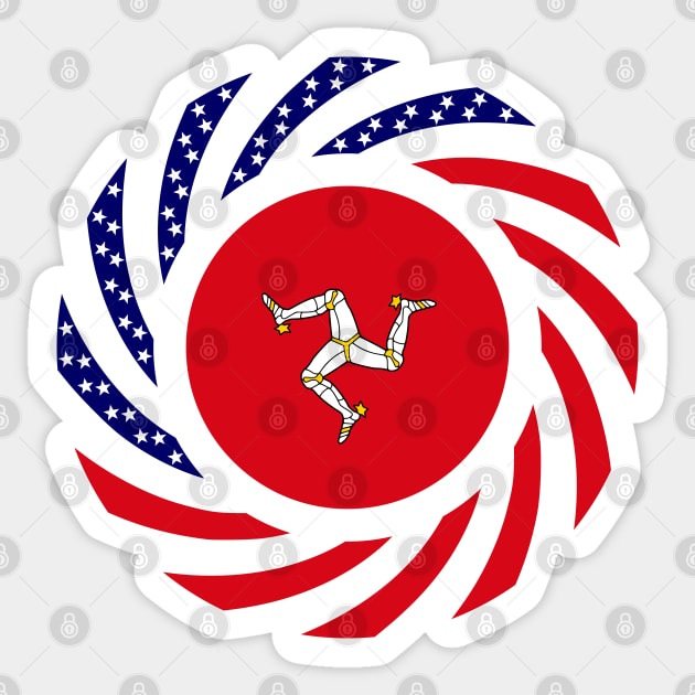 Manx American Multinational Patriot Flag Series - Manx - Sticker ...
