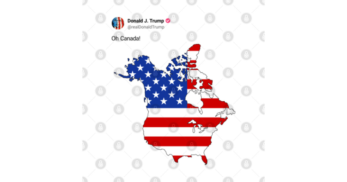 Trump 51 State Of American Canada USA Flag United States - 51 State - T ...