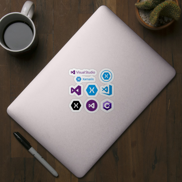 visual studio 9 stickers in 1 - Visual Studio - Sticker | TeePublic