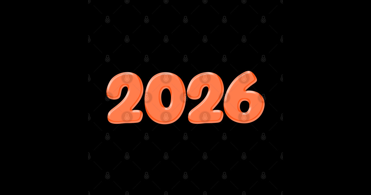 2026 in Orange - 2026 - Sticker | TeePublic