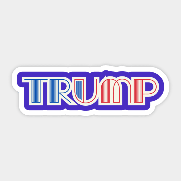 trump name typography - Trump Name Typography - Sticker | TeePublic
