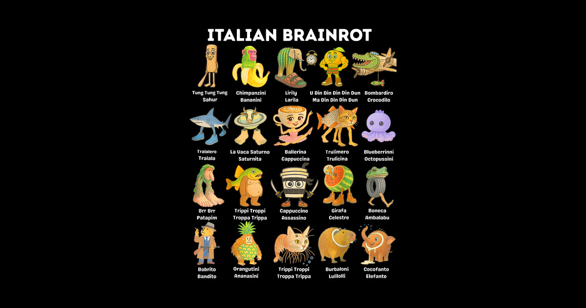 italian brainrot plus 2025 - Italian Brainrot - Pin | TeePublic