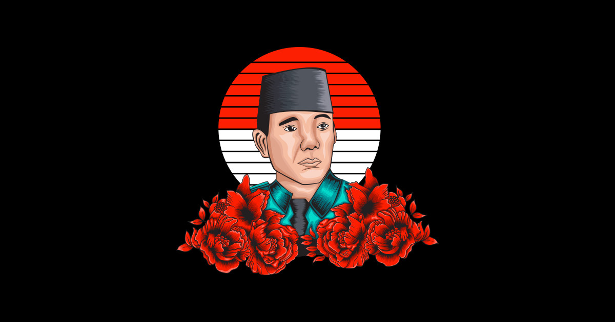 Soekarno President of Indonesia Illustration - Soekarno - Sticker ...