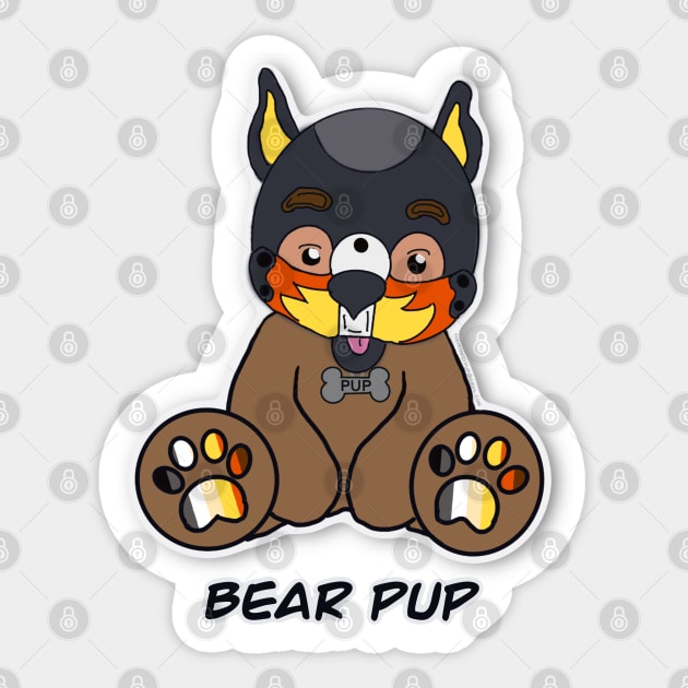 Bear pup pride - Human Pup - Sticker | TeePublic