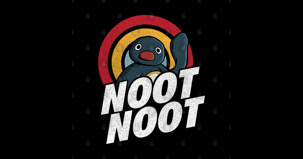 Noot Noot Funny Penguin Meme Vintage Rainbow Distressed - Noot Noot ...