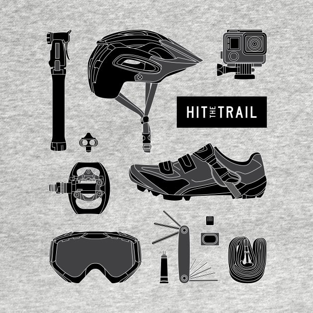 RIDE THE TRAIL - Mountain Bike - T-Shirt | TeePublic