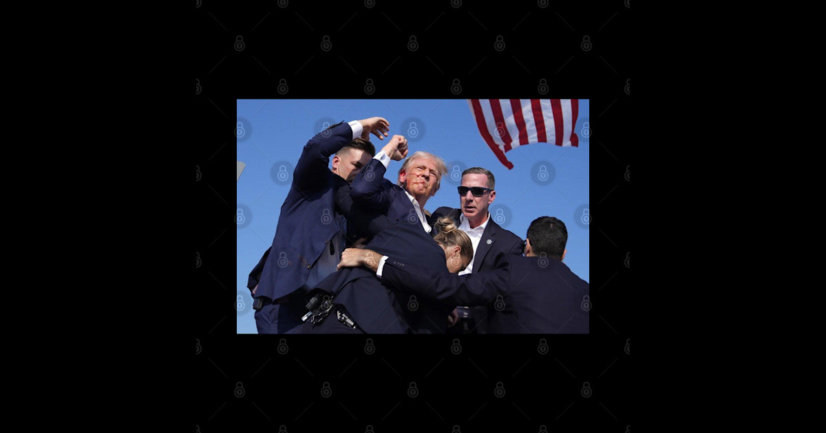 President Donald Trump Assassination Fight Fist Pump - Trump ...
