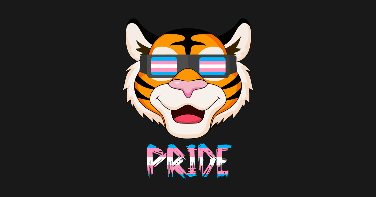 Tiger Transgender Flag Lgbt - Tiger Transgender - T-Shirt | TeePublic