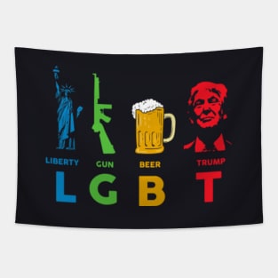 Lgbt Liberty Guns Beer Trump Tapestries for Sale | TeePublic