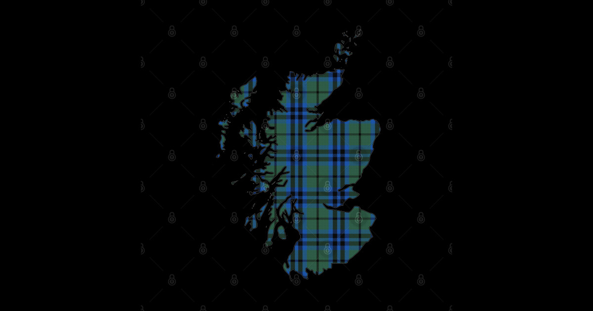 Clan Keith Tartan Map of Scotland - Keith - Sticker | TeePublic