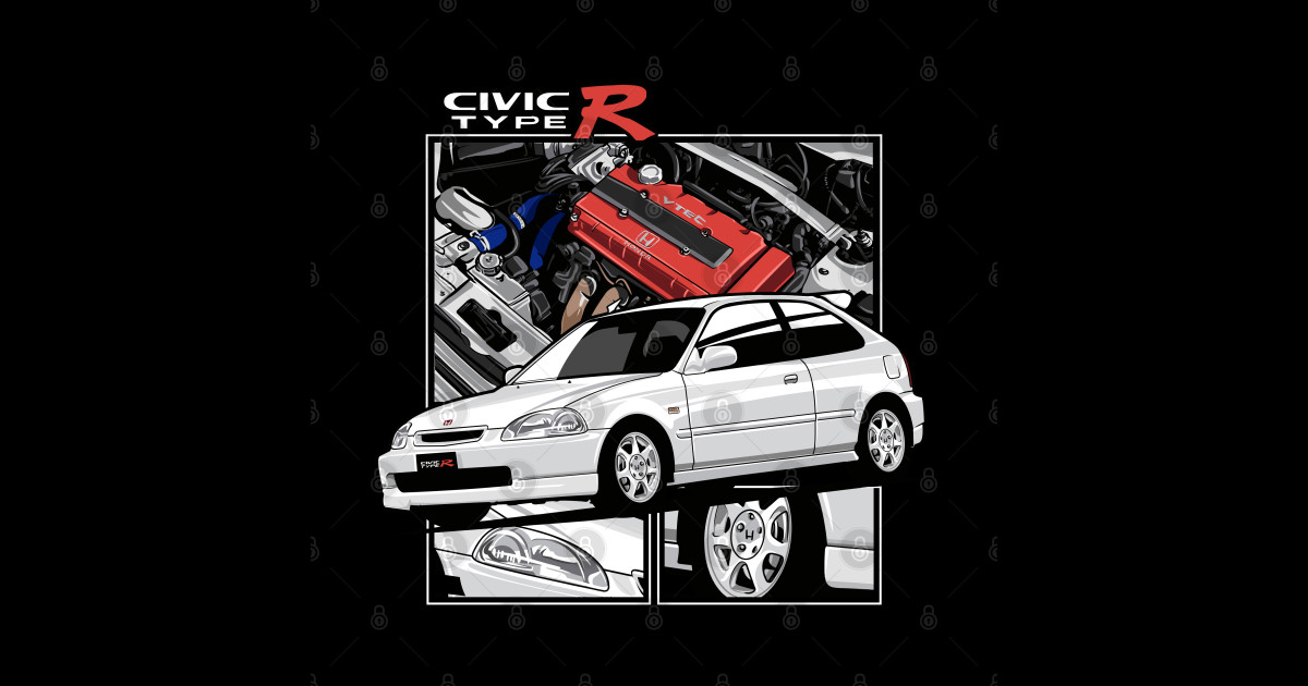 Honda Civic EK9 Type R – The VTEC Icon - Civic Type R - Magnet | TeePublic