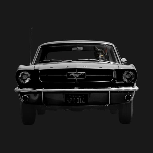 Muscle Cat - Ford Mustang - T-Shirt | TeePublic