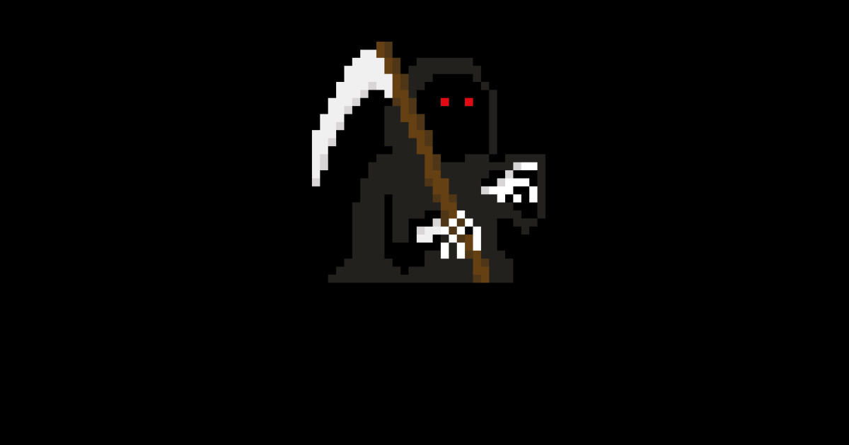 PixelArt Grim Reaper Game Over - Grim Reaper - Posters and Art Prints ...