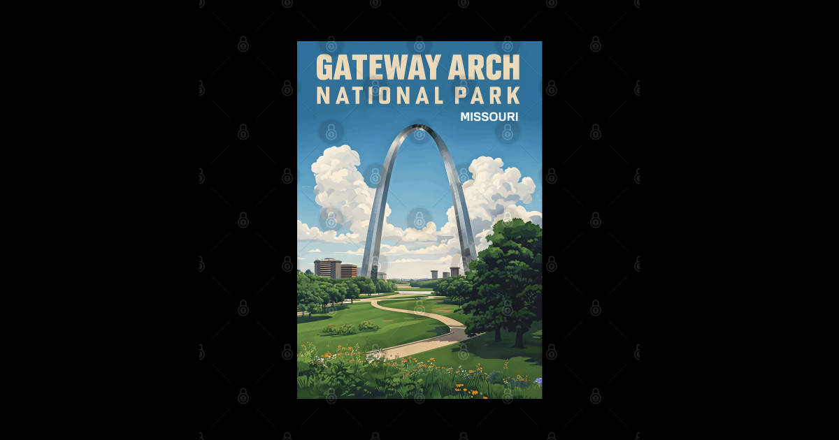Gateway Arch National Park Missouri - Gateway Arch - Sticker | TeePublic