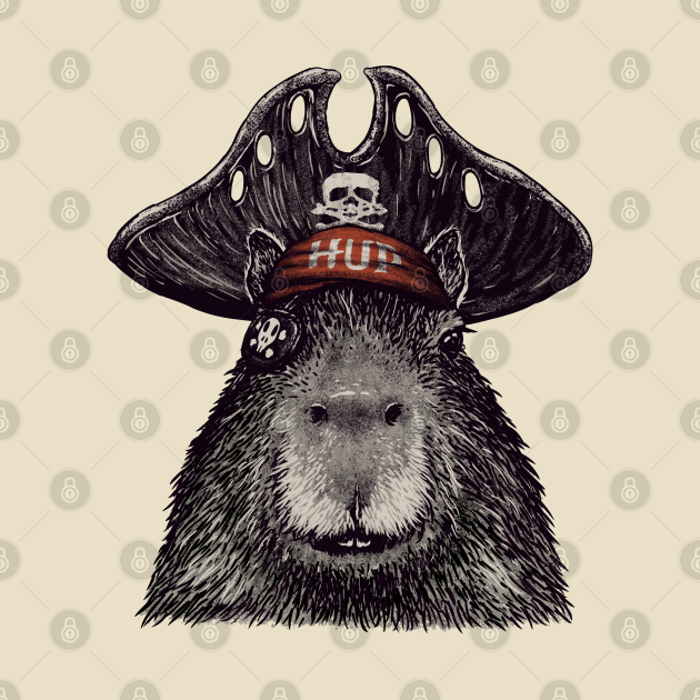 Capyrate - Pirate Capybara - Pirate - T-Shirt | TeePublic
