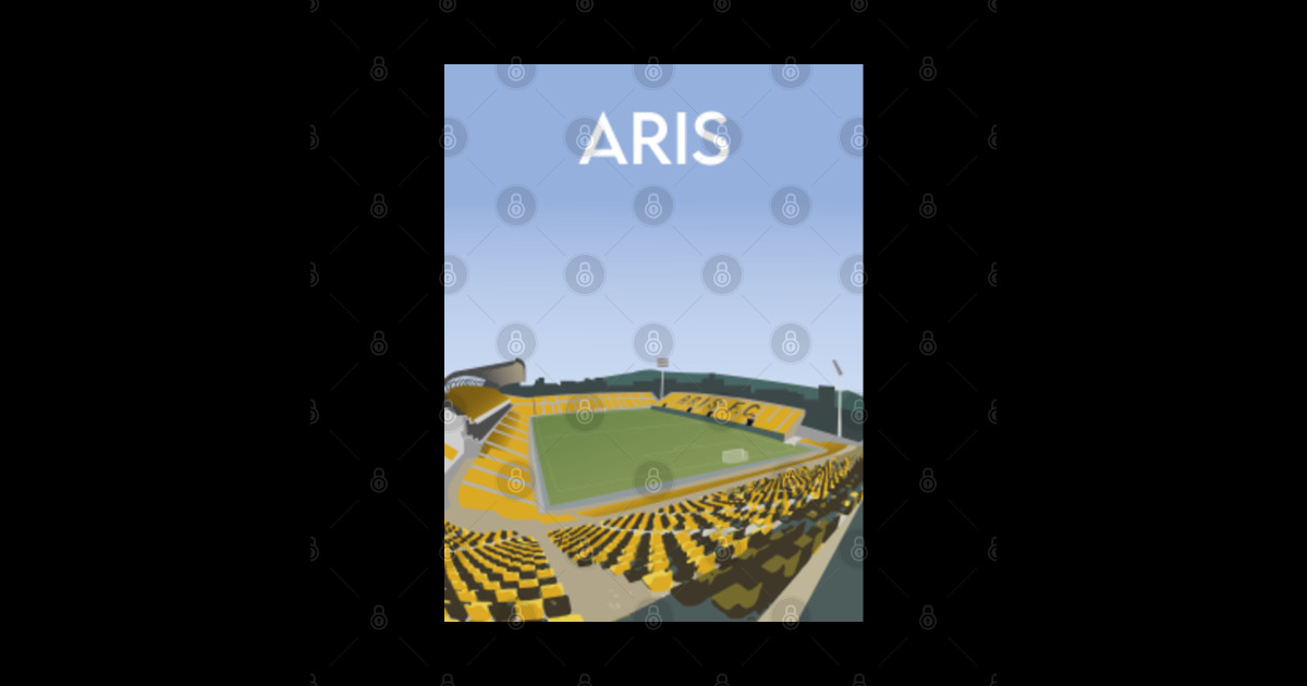 Aris FC Stadium Illustration - Aris Fc - Sticker | TeePublic