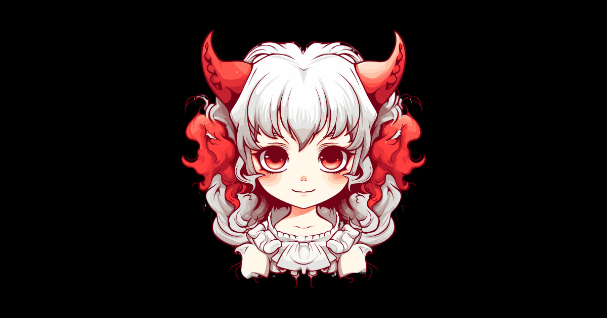 Cute Look Anime Demon Girl Anime Demon Girl Sticker Teepublic