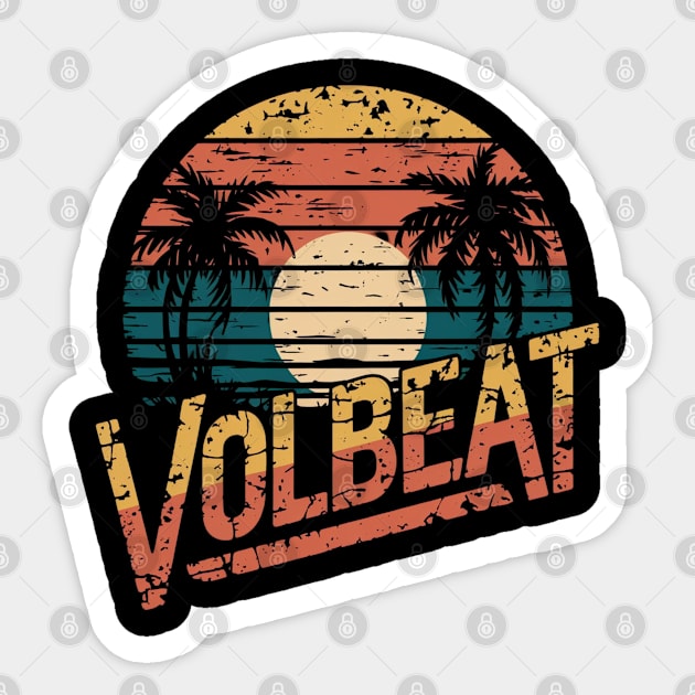 Vintage Retro 90s - Volbeat - Album - Sticker | TeePublic