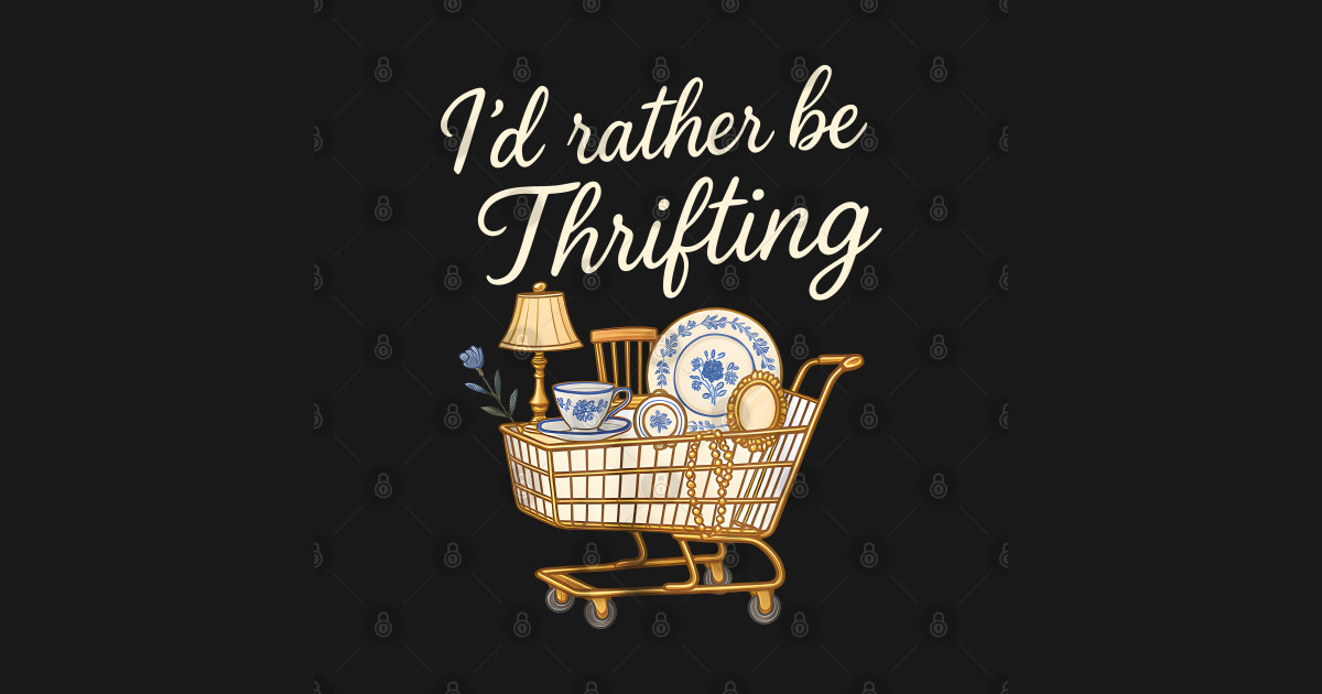I’d Rather Be Thrifting - Thrift Store - T-Shirt | TeePublic