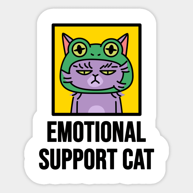 Support Cat - Emotional Support Animal - Sticker | TeePublic