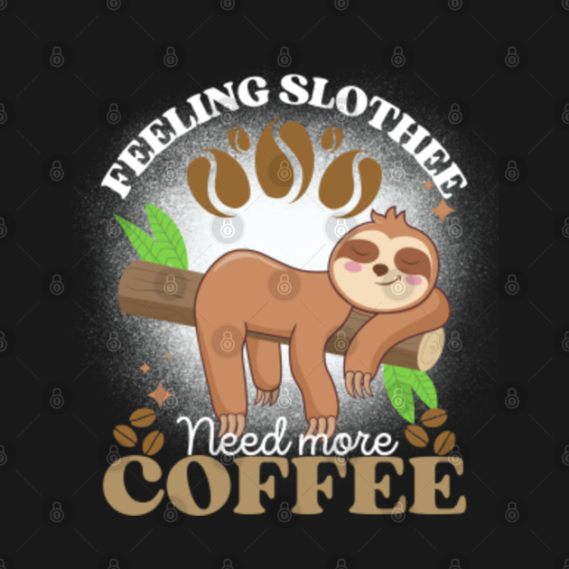 Feeling slothee need more coffee - Sloth - T-Shirt | TeePublic