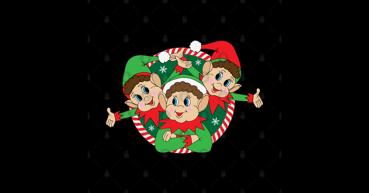 Cute Christmas Elves - Christmas Elf - Sticker | TeePublic