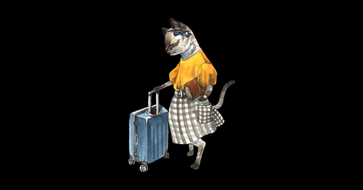 travel cat - Cat - Sticker | TeePublic