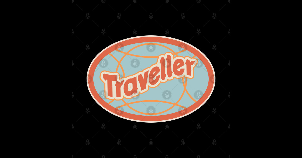 Retro Traveder Badge - Vintage backpacker Sticker - Classic Travel ...