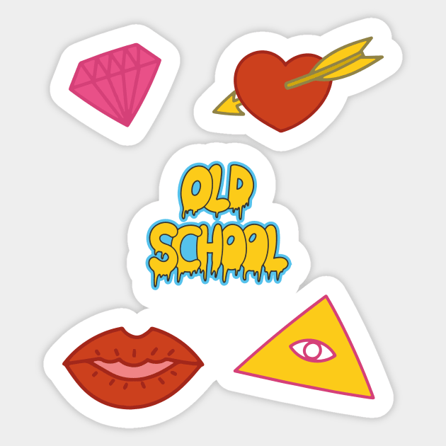 Old School Stickers number one - Old School - Sticker | TeePublic