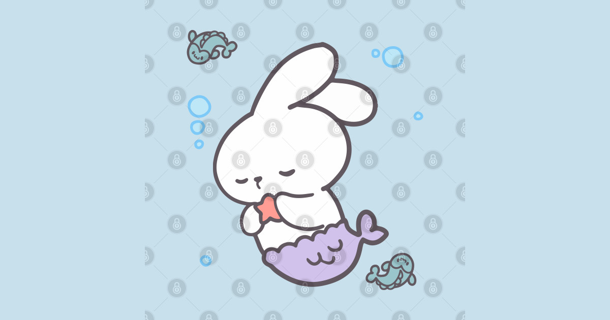 Dreamy Seascape: The Mer-Bunny and Her Starlit Slumber - Funny Bunny ...