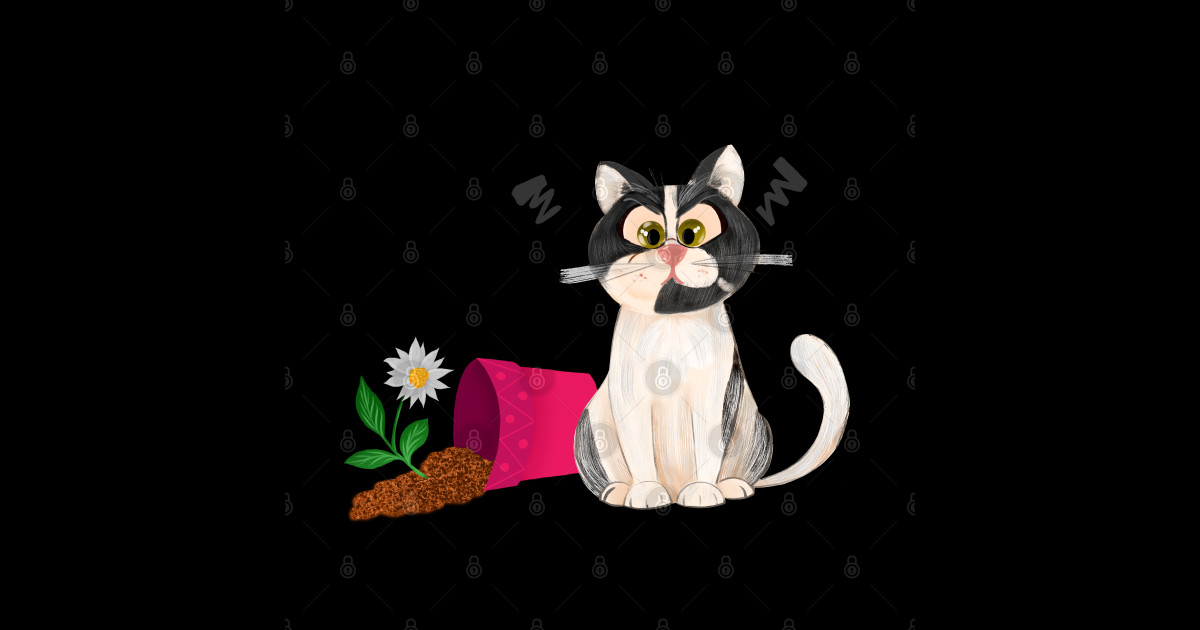 Cute angry cat - Angry Cat - Sticker | TeePublic