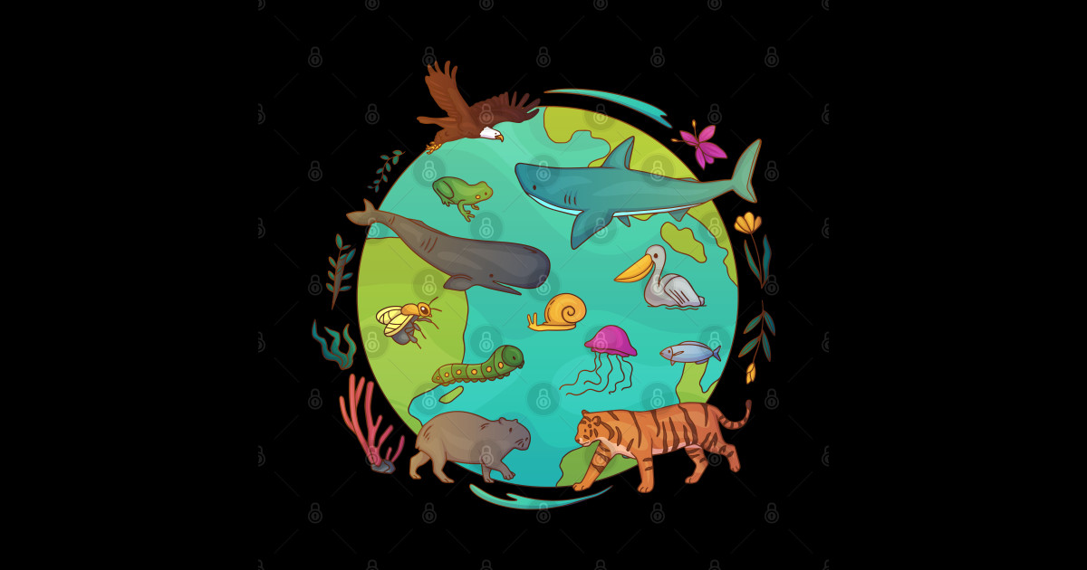 Biodiversity Hand Drawn - Biodiversity Hand Drawn - Sticker | TeePublic