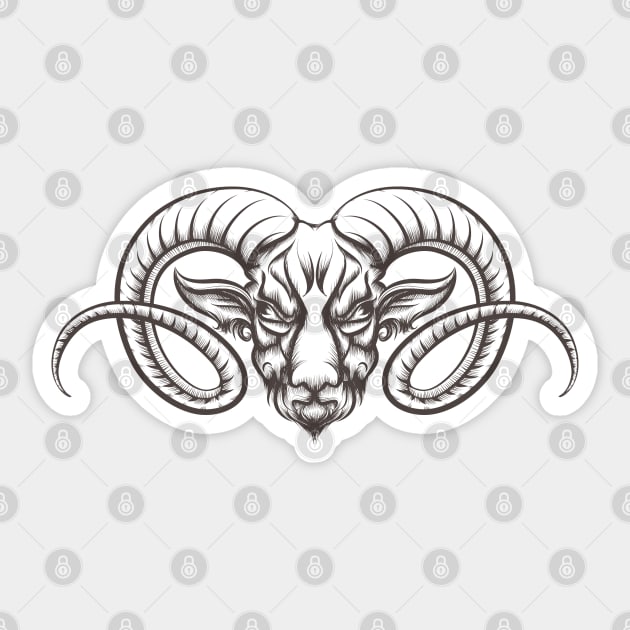 ram head - Ram - Sticker | TeePublic