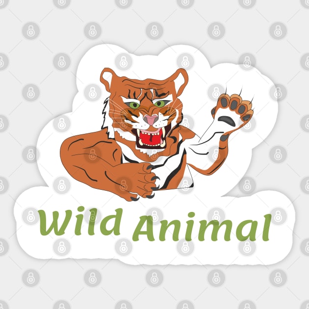 Wild animal - Wild Animal - Sticker | TeePublic