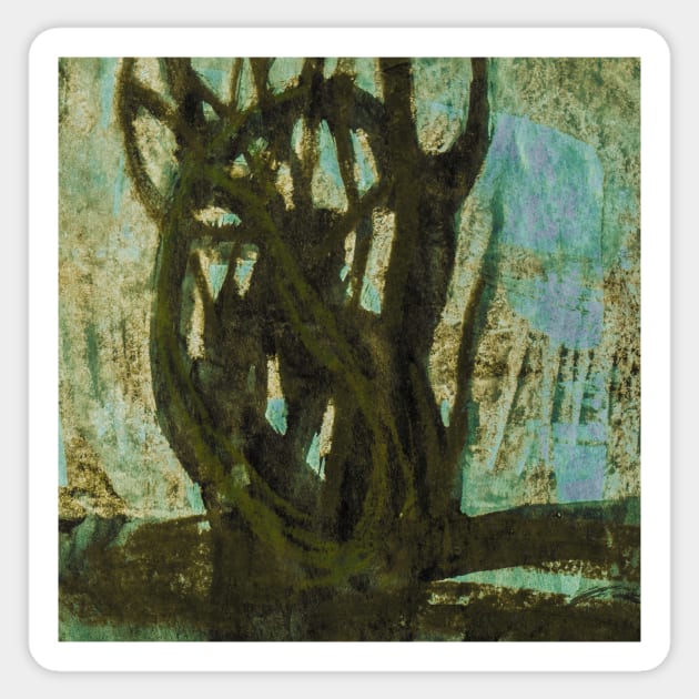 Abstract tree - House - Sticker | TeePublic