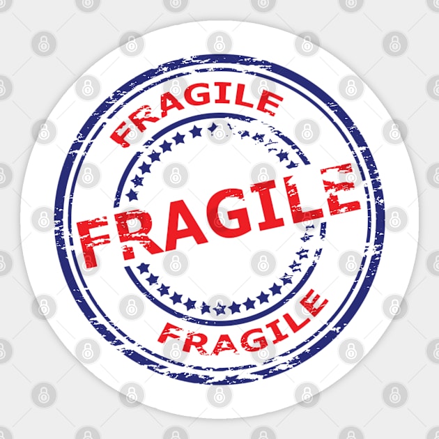 Fragile in a Circle - Fragile - Sticker | TeePublic